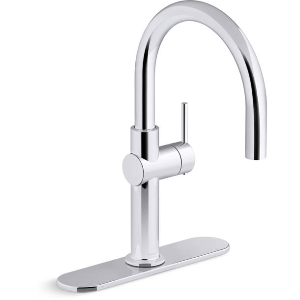Kohler Crue Single Handle Pull Down Kitchen Faucet with Three-Function Pull Down Sprayer ...